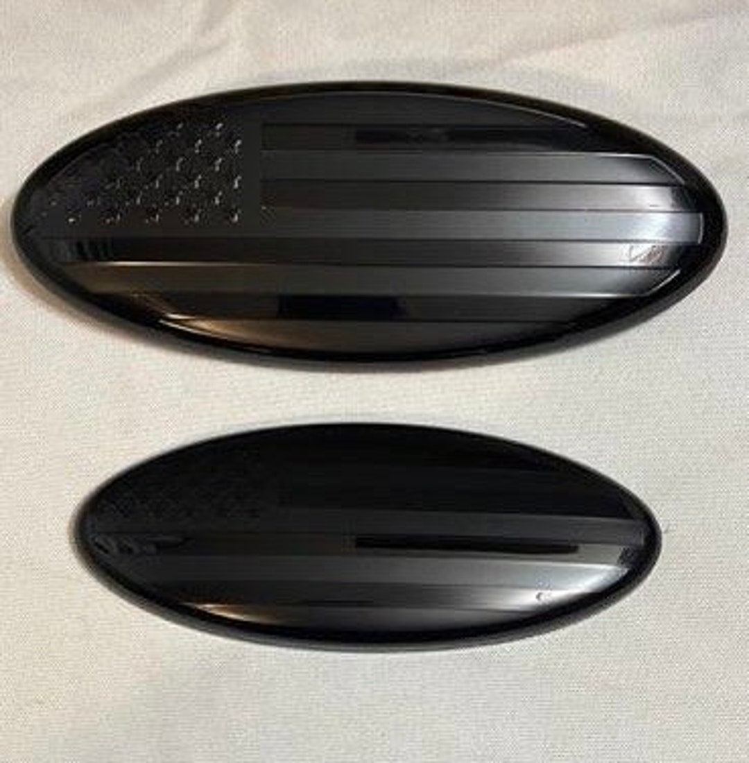 Ford 9length and 7 Length Set of 2 Ford Replacement Emblems All Black ...