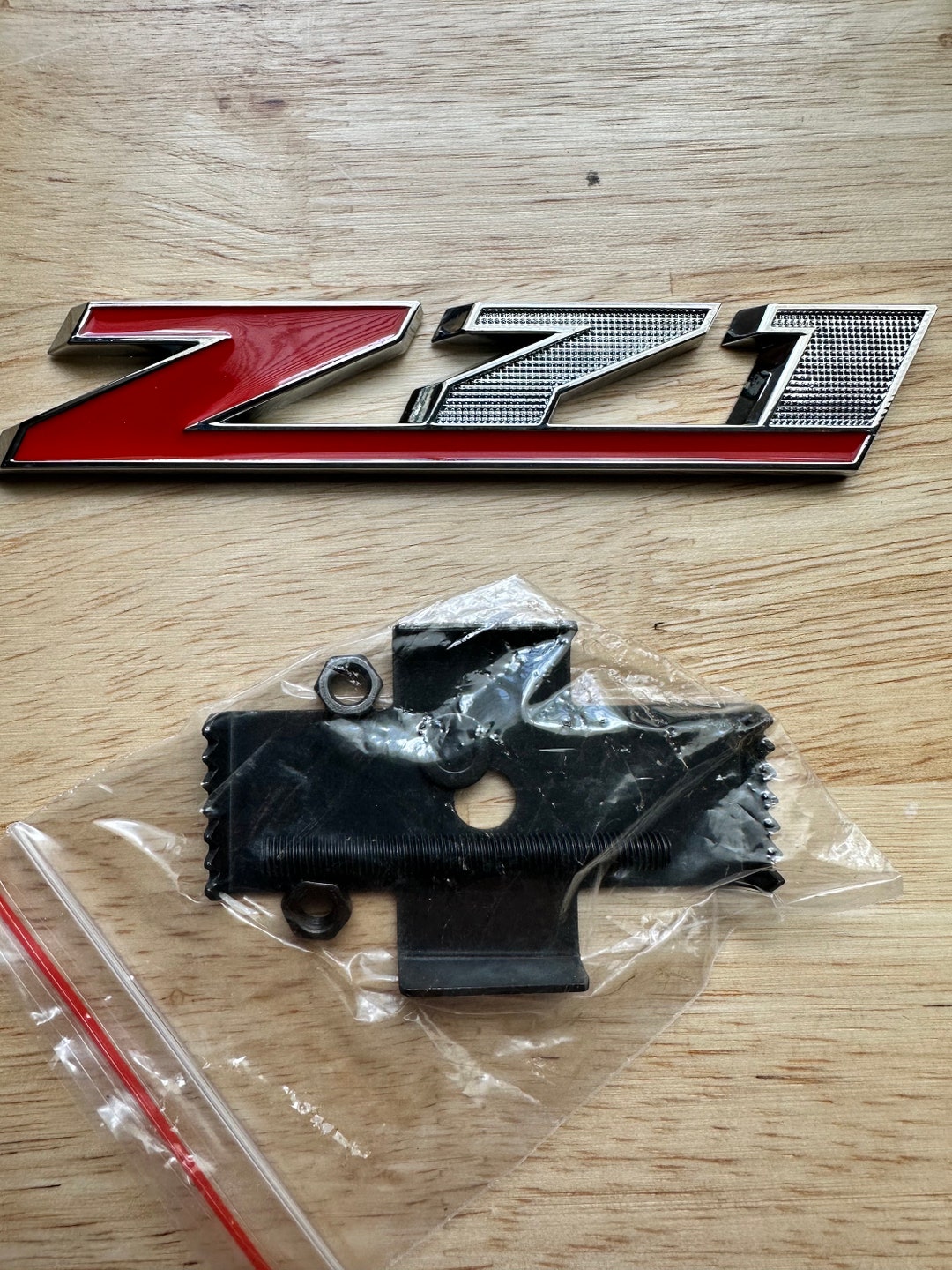 Chevy Z71 off Road Metal Emblem 4.5L X 1H Chrome With Red Front Grill ...