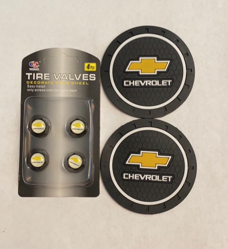 Chevy Cup Holder Coasters 2pk 2.75 Diameter Universal Fit and Tire ...