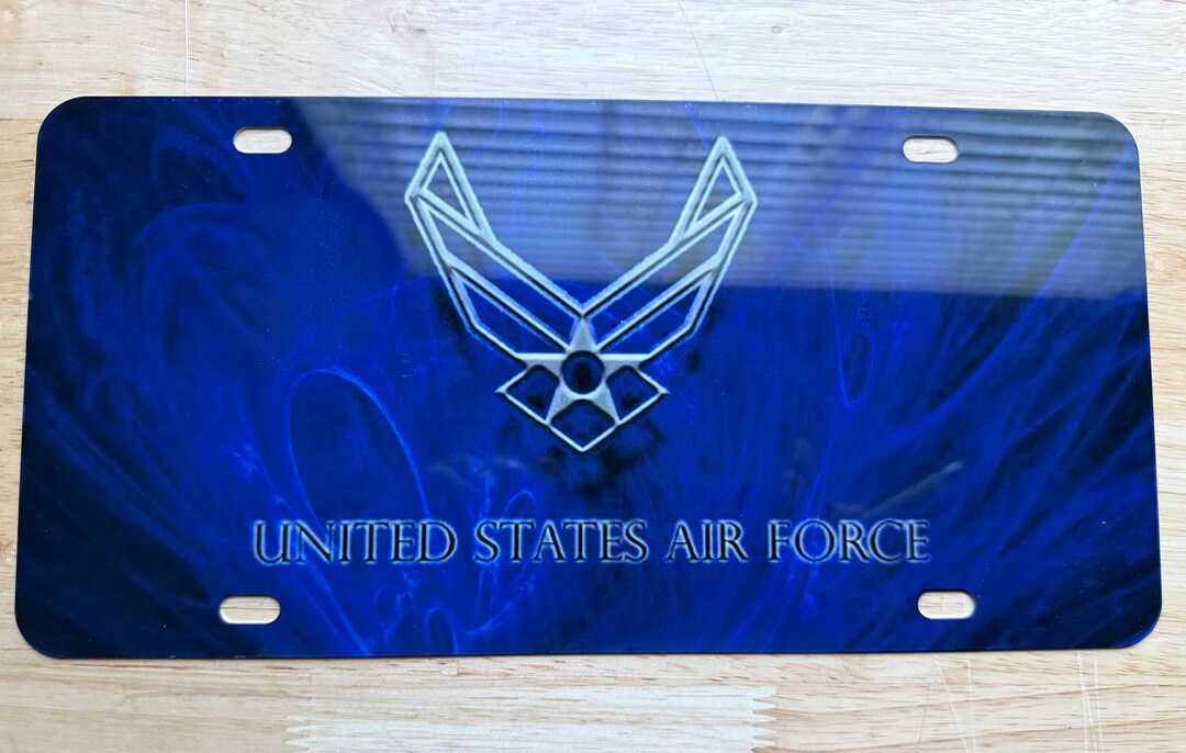 Air Force Front Vanity Plate Metal - Etsy