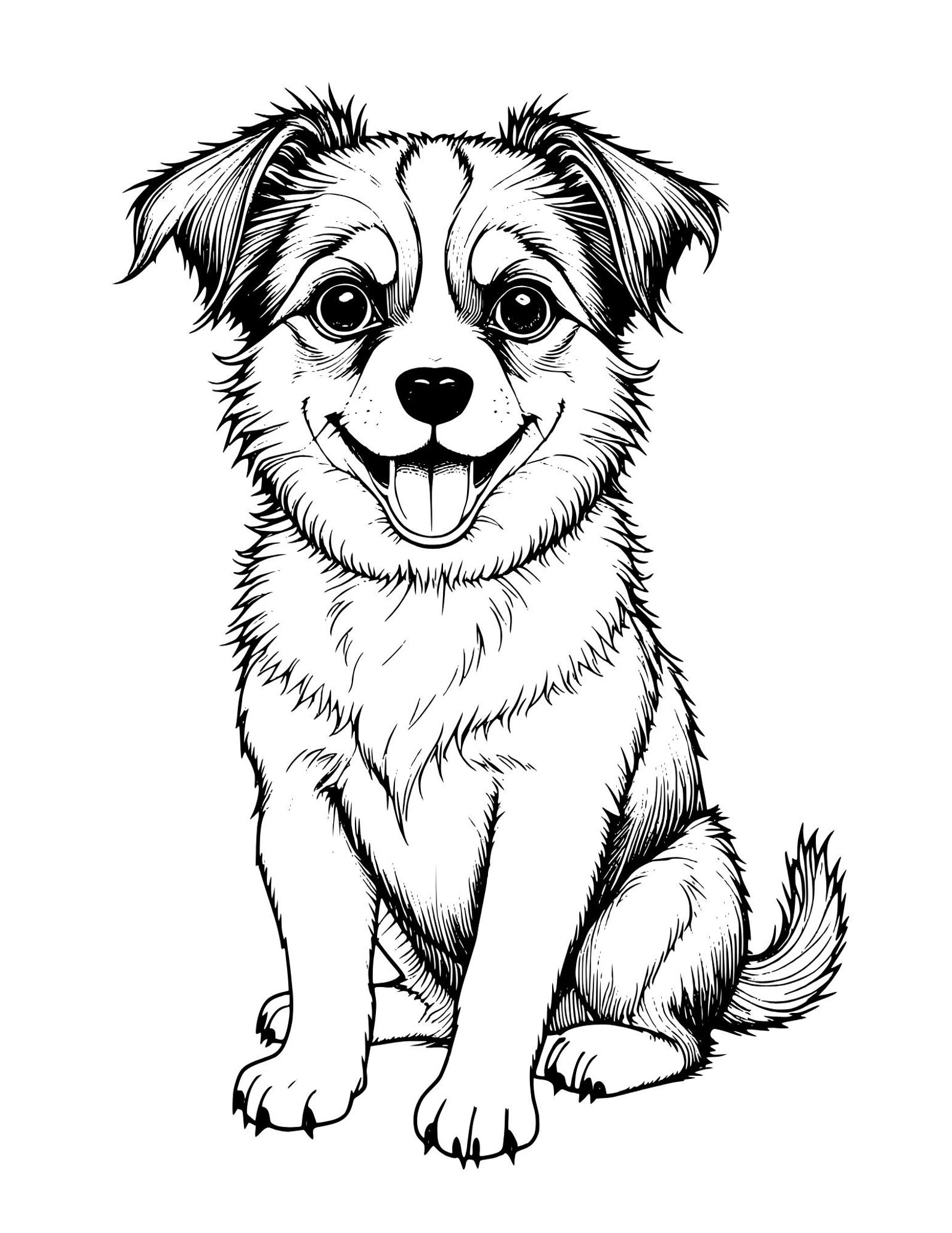 Set of 10 Cute Pet Coloring Pages – Digital Download | Dogs, Cats ...