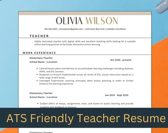 Ats Resume Template - Etsy
