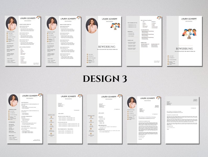 Lebenslauf Vorlage Deutsch Erzieherin Erzieher Bewerbung ...