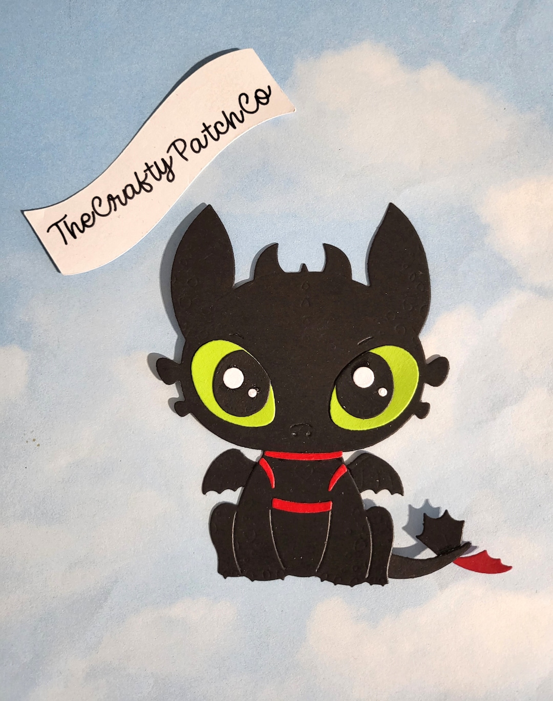 Die Cut Card Topper Toothless, How to Train Your Dragon X 1 - Etsy UK