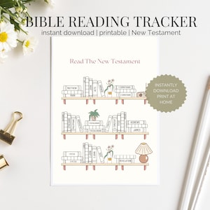 Bible Reading Tracker Digital Download PDF Books of the New Testament ...
