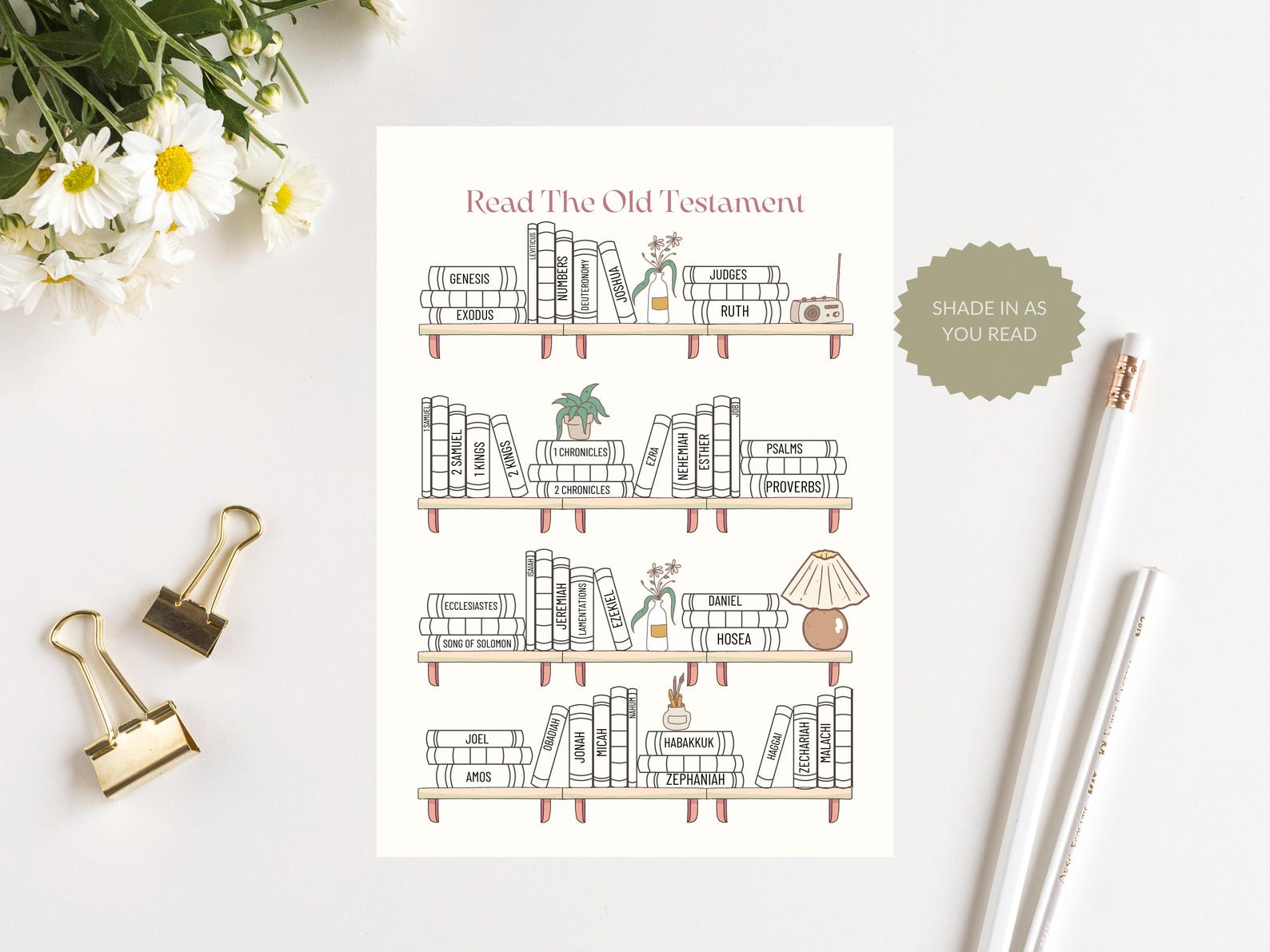 Old Testament Books of the Bible Reading Tracker Digital Download PDF ...