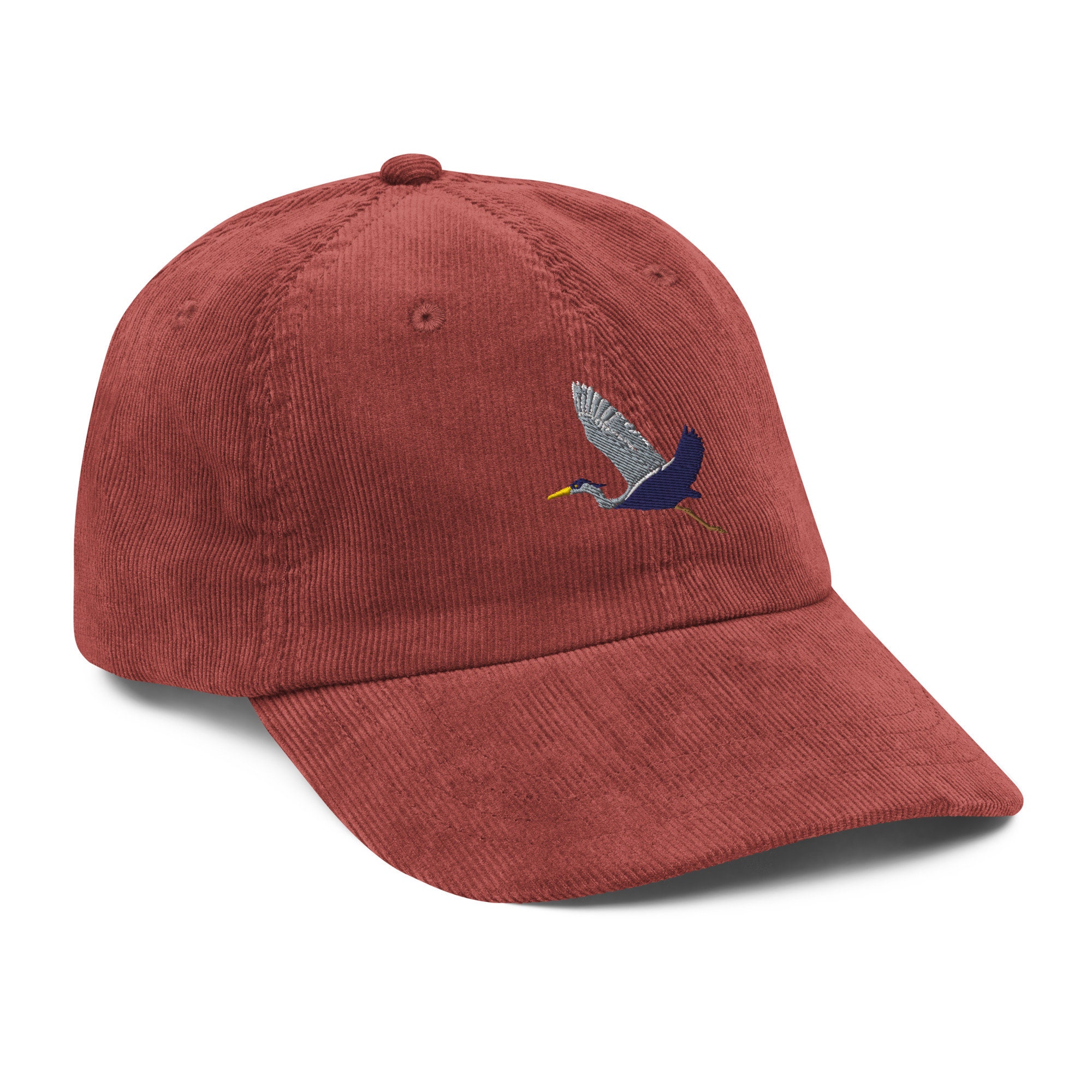 Flying Blue Heron Corduroy Cap - Etsy