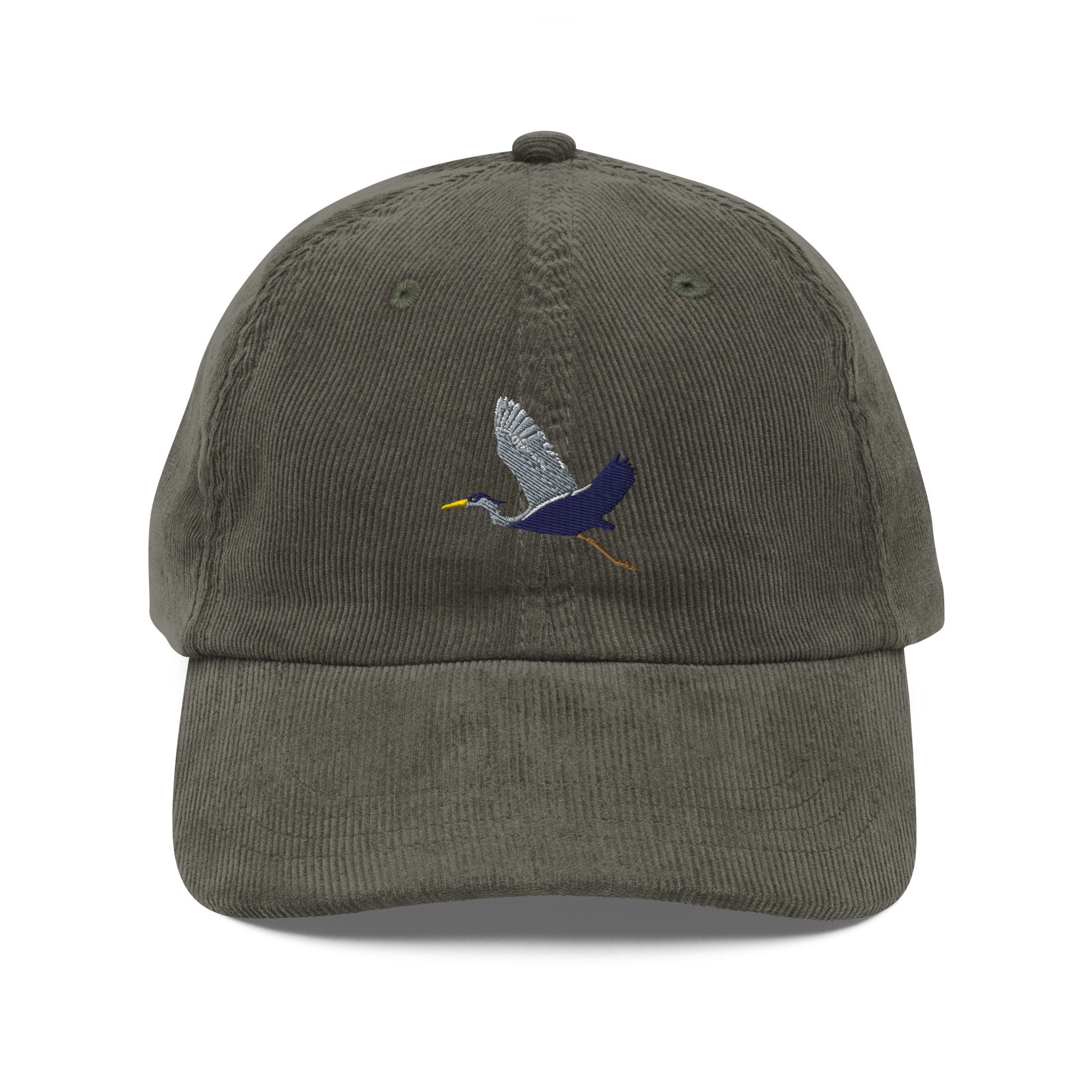 Flying Blue Heron Corduroy Cap - Etsy