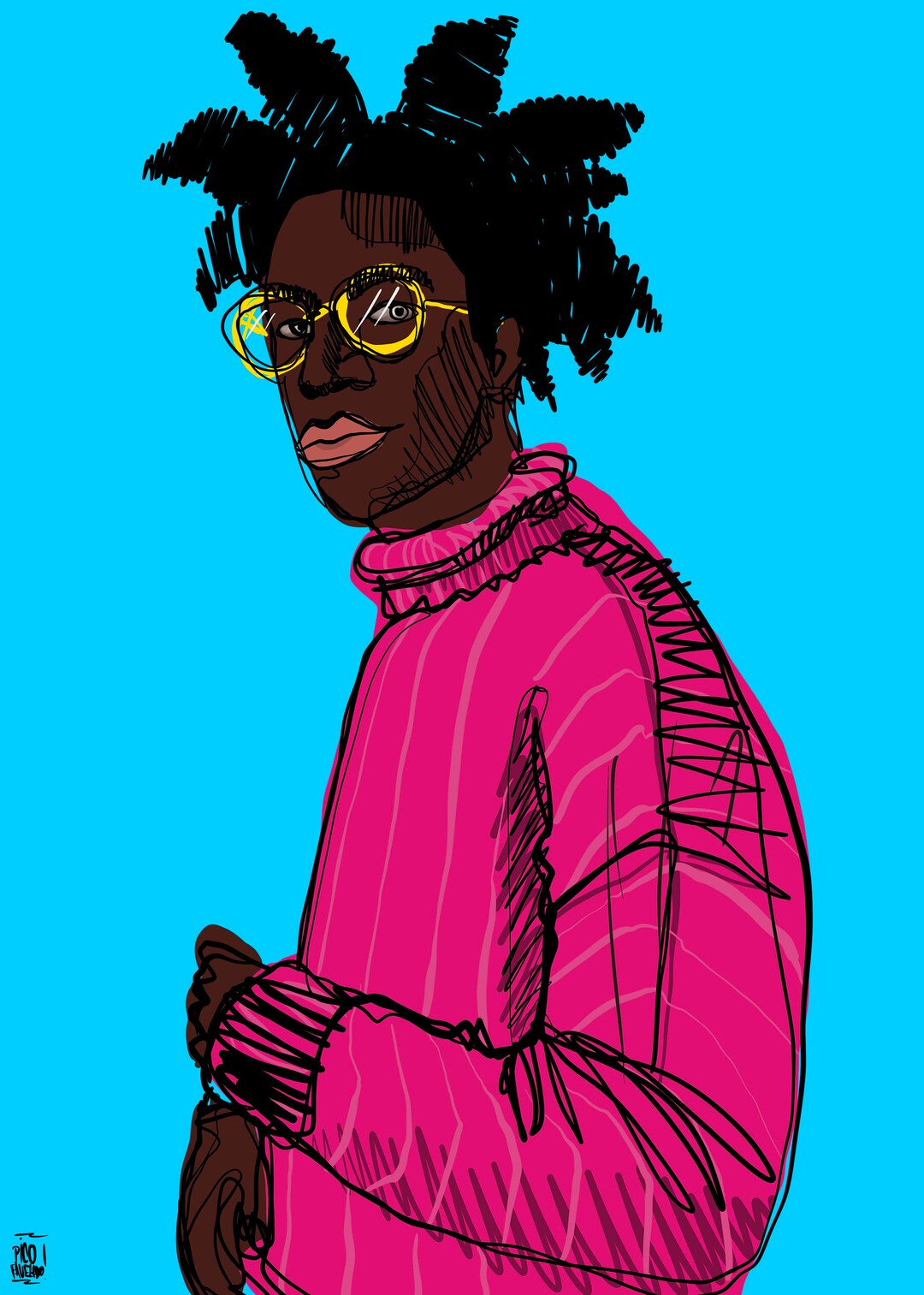 Black Guy - Art A4 - Love - Abstract Line Drawing Print - Etsy