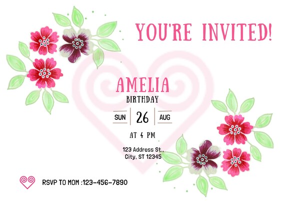 Hmong Birthday Invite Instant Download Birthday Invite - Etsy