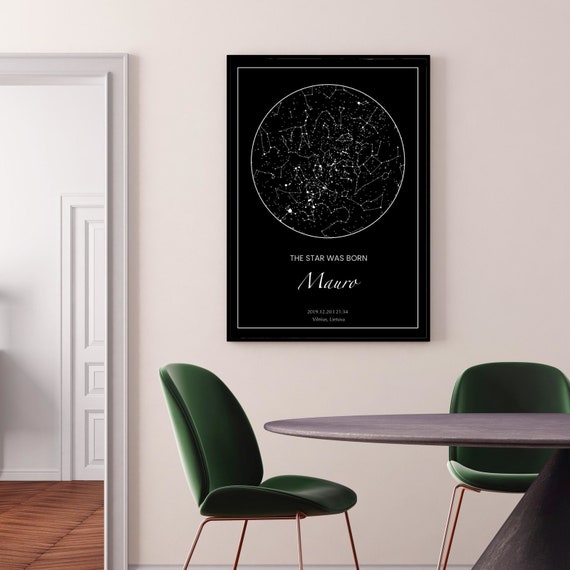 Personalised Star Map digital. Perfect Custom Made Gift. - Etsy