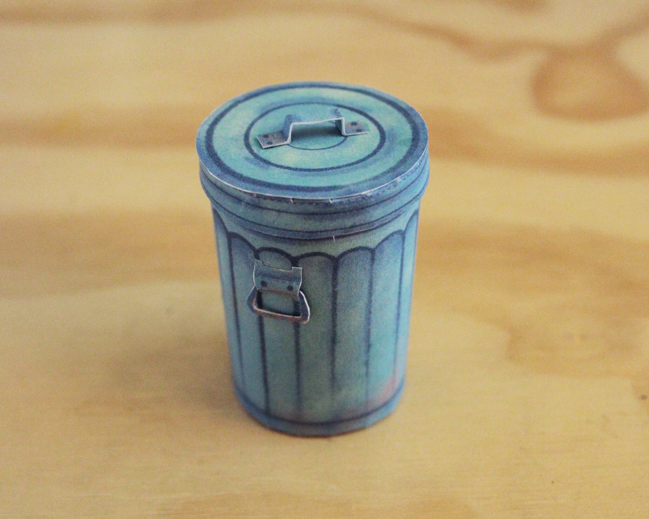 Tiny Trash Can Printable 1:12 Scale PDF, PNG Miniature Dollhouse ...