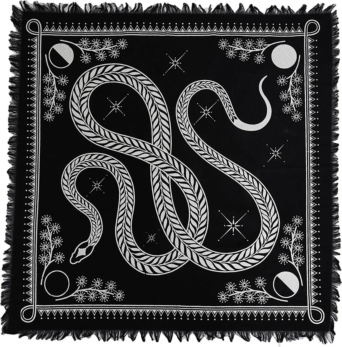 Tarot Altar Cloth Occult Grimoire Golden Snake Dragon Table - Etsy