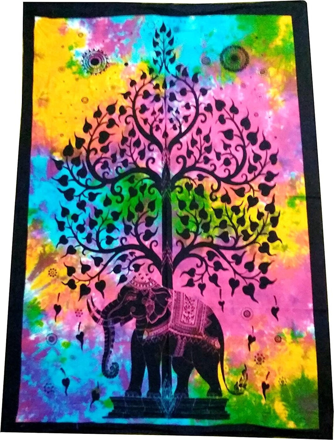 Elephant Tree of Life Tapestry: Indian Mandala Wall Hanging - Etsy