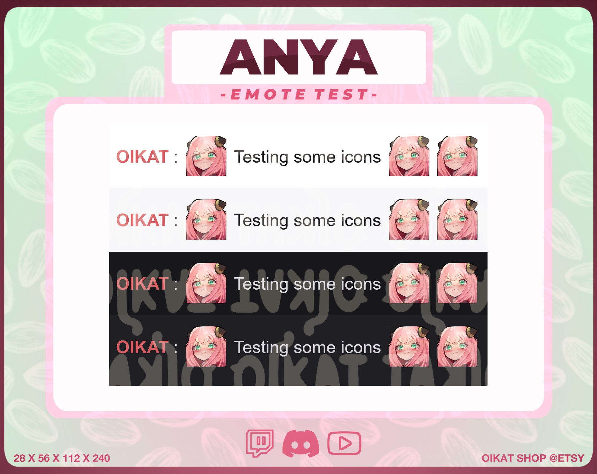 ANYA Cute & Kawaii Angry Emote Twitch, Youtube, Discord - Etsy