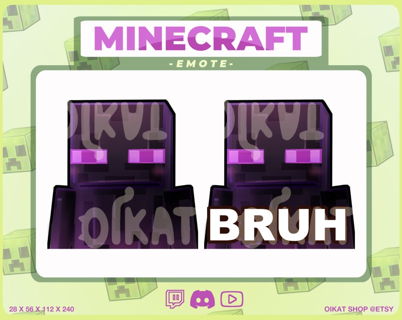 MINECRAFT Emotes Pack | Twitch, Discord, Youtube, Streaming (instant ...