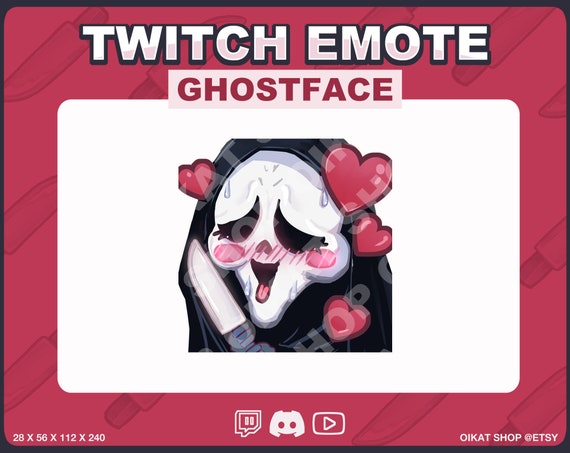 GHOSTFACE Emote heart Twitch Youtube Discord - Etsy