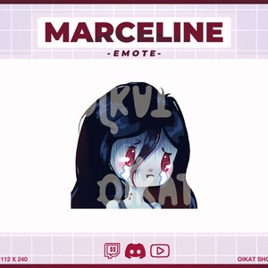 MARCELINE Adventure Time Emotes Set Twitch, Youtube, Discord - Etsy
