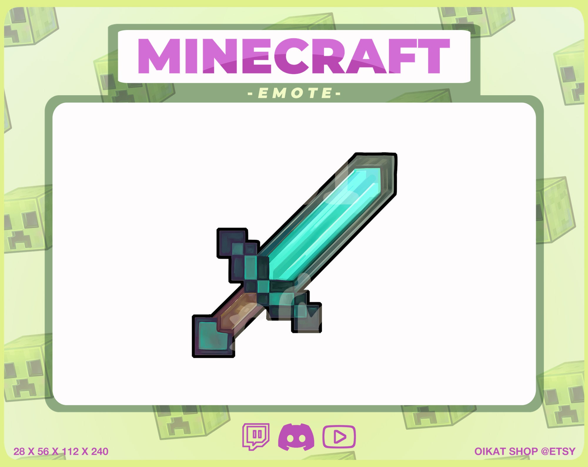 MINECRAFT Emotes Pack | Twitch, Discord, Youtube, Streaming (instant ...