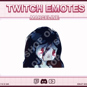 MARCELINE Adventure Time Emotes Set Twitch, Youtube, Discord - Etsy