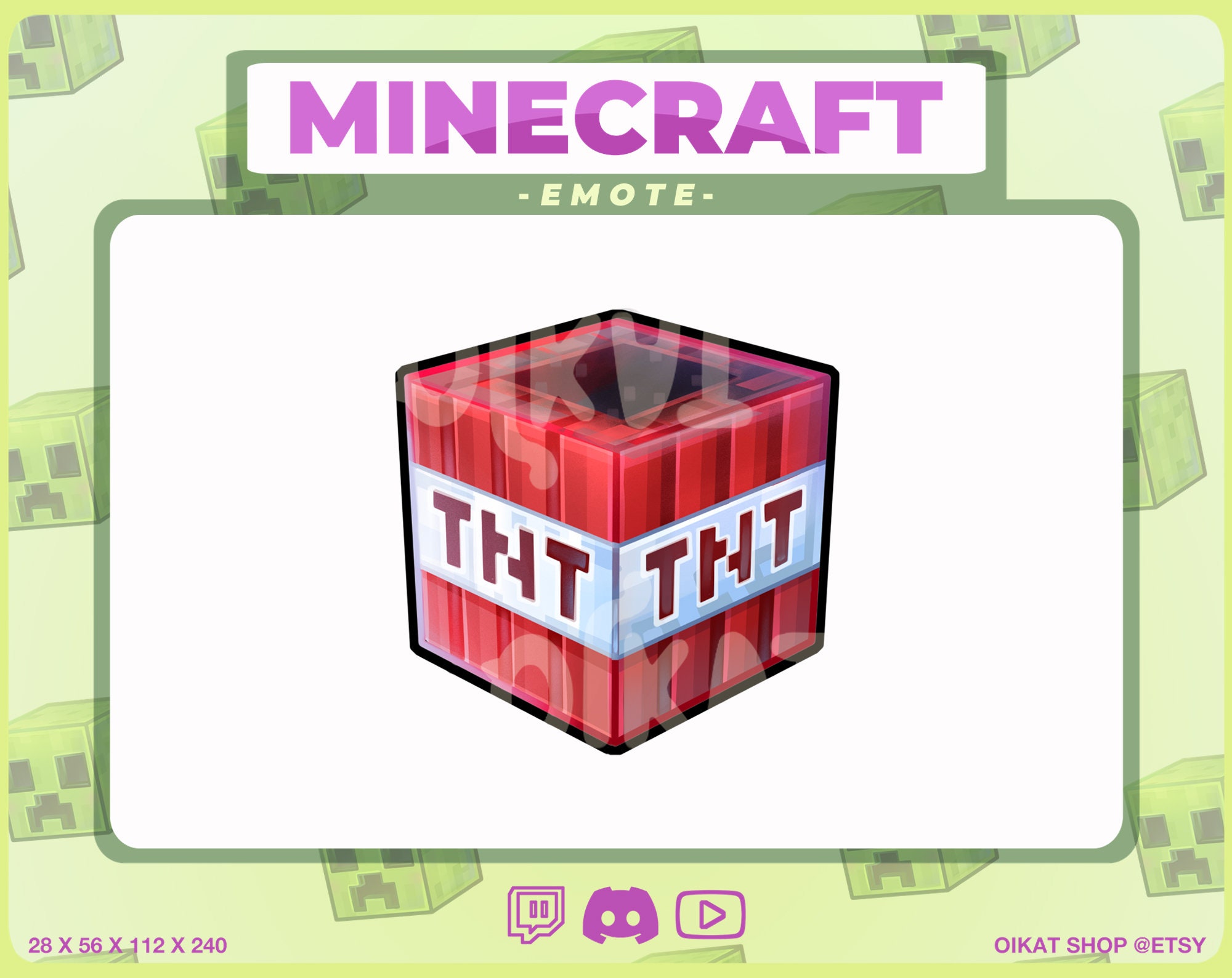MINECRAFT Emotes Pack | Twitch, Discord, Youtube, Streaming (instant ...
