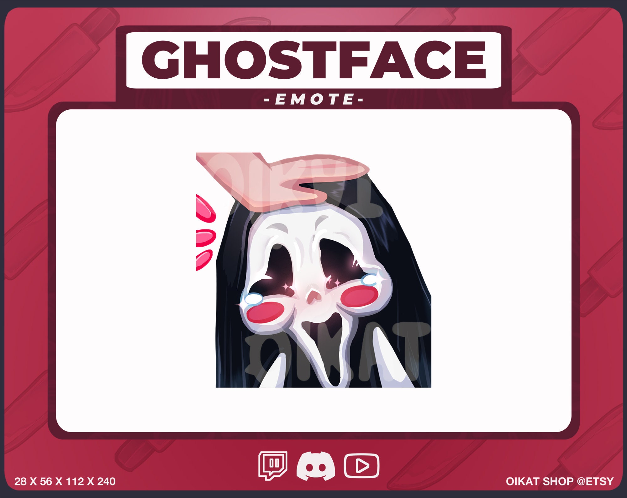 GHOSTFACE Scream Emotes Set Twitch, Youtube, Discord - Etsy UK