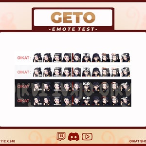 GETO SUGURU Emotes Pack | Twitch, Discord, Youtube, Streaming (instant ...
