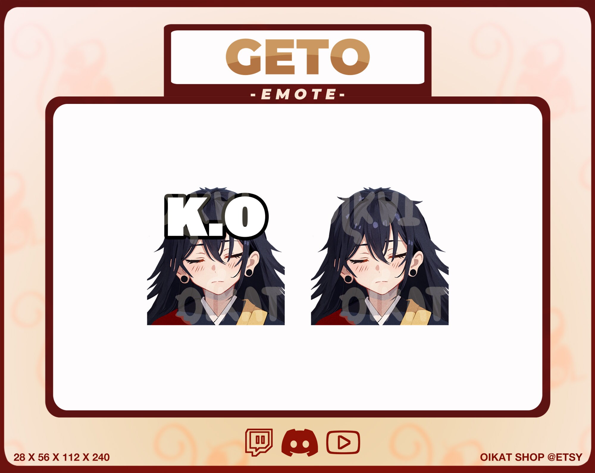 GETO SUGURU Emotes Pack | Twitch, Discord, Youtube, Streaming (instant ...