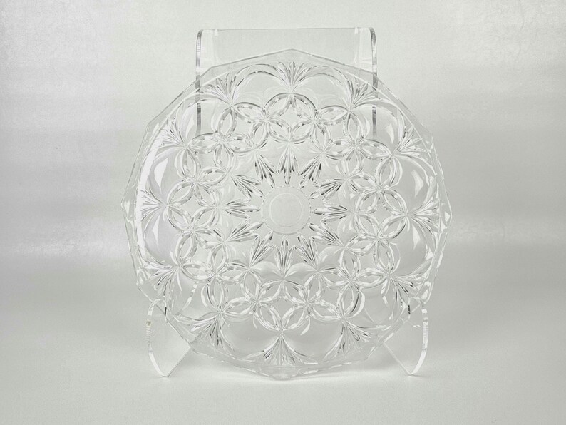 Vintage Pressed Glass Platter for Serving 12 10 3/4 Flat Suface - Etsy