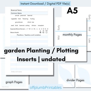 Printable Bundle GARDEN Plant Log Journal Insert Plant - Etsy