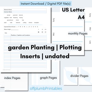 Printable Bundle GARDEN Plant Log Journal Insert Plant - Etsy