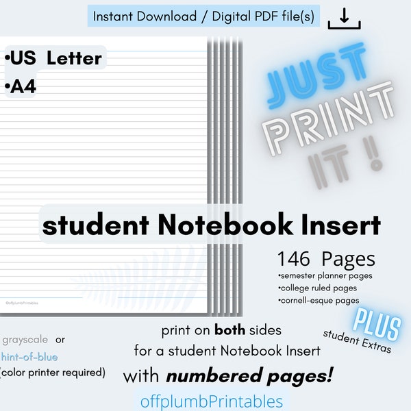 College Ruled Notebook - Etsy