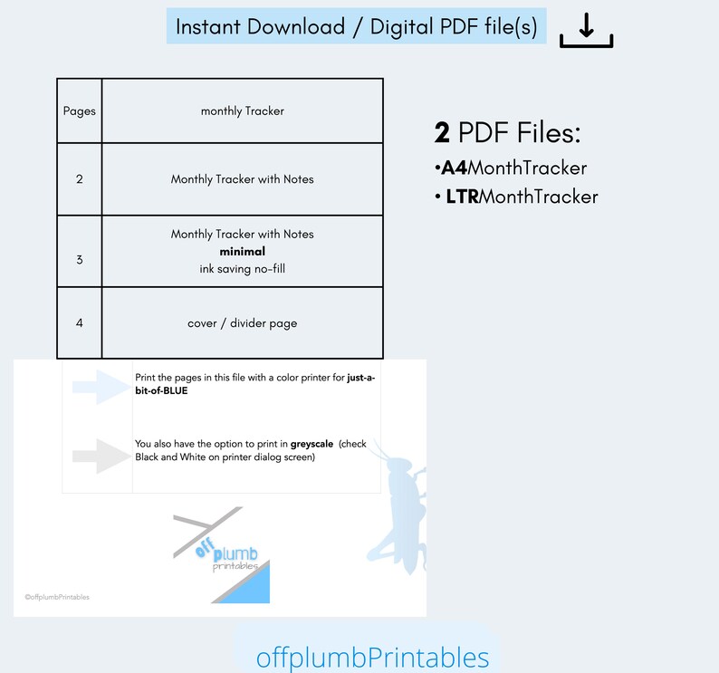 Wellness Printable / One Month Accountability Habit TRACKER - Etsy