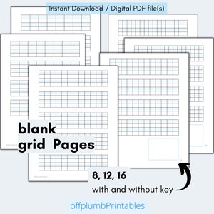 Blank Sheet Music Printable Bundle RHYTHM Grids 4 & 6 String / Frets and Tabs 5 Line for ALL ...