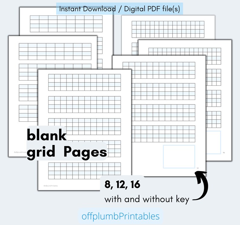 Blank Sheet Music Printable Bundle RHYTHM Grids 4 & 6 String / Frets ...