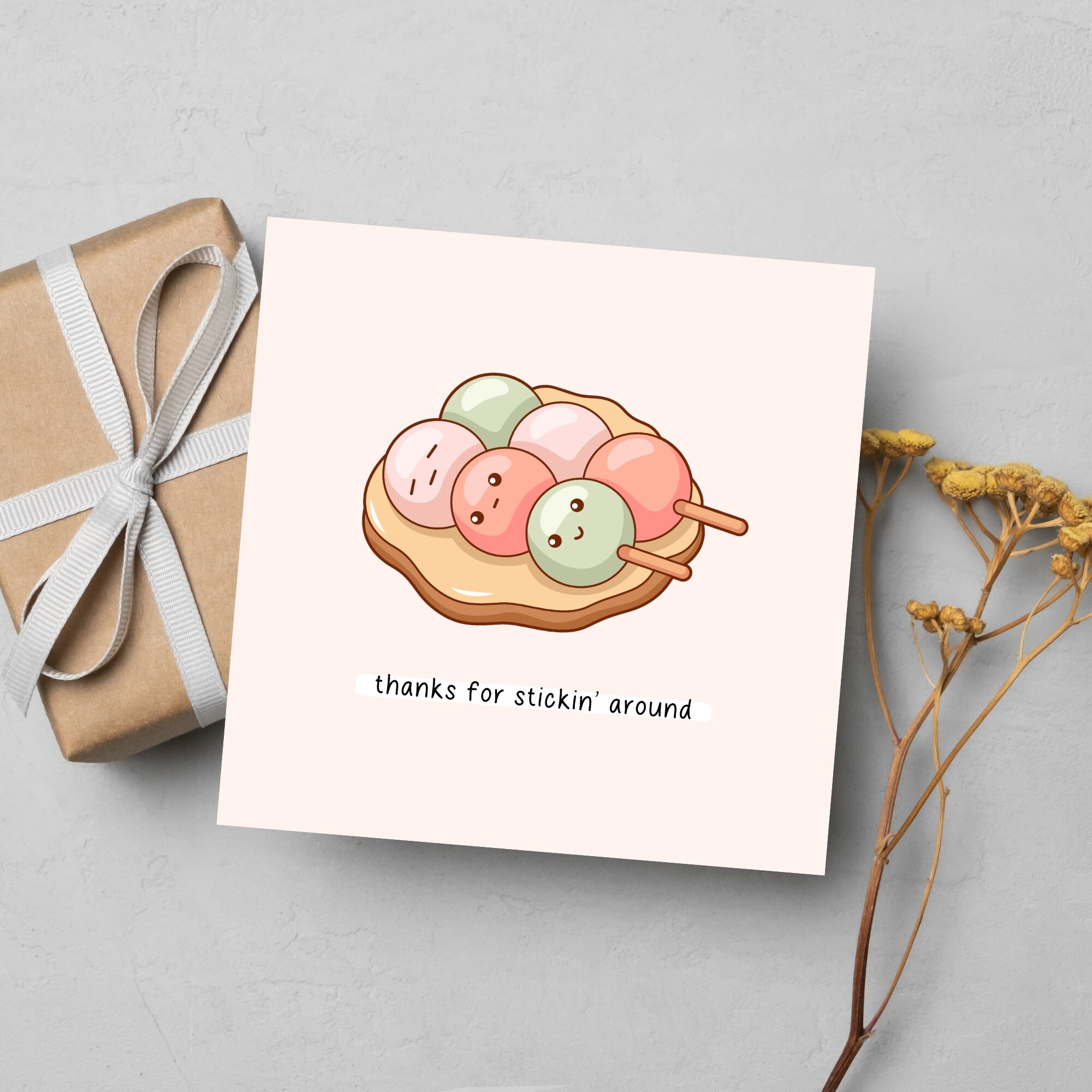 Dango Stick Birthday Card Best Friend Birthday Card, Kawaii Birthday ...