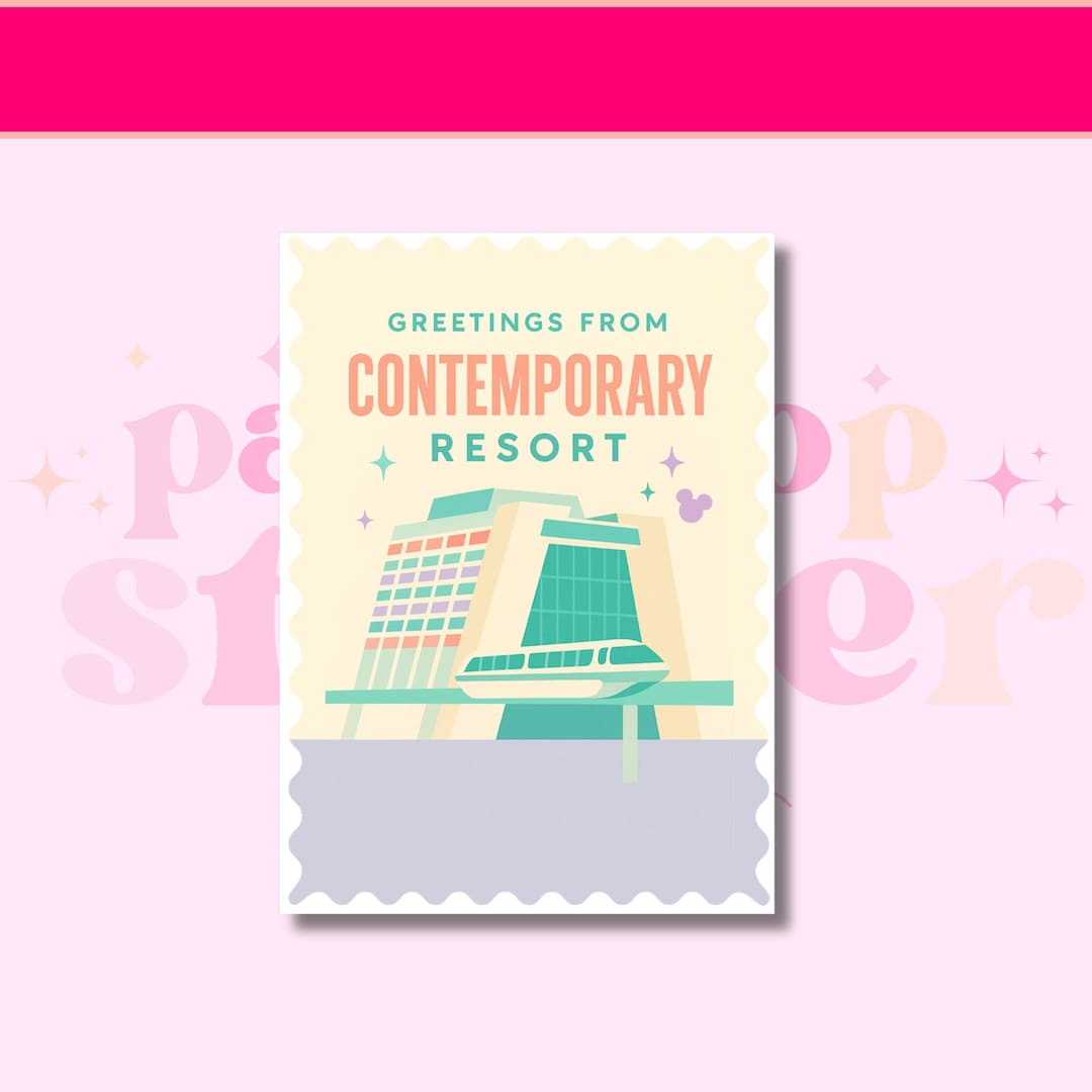 Contemporary Resort Sticker, Disney Hotel Sticker, Disney's ...