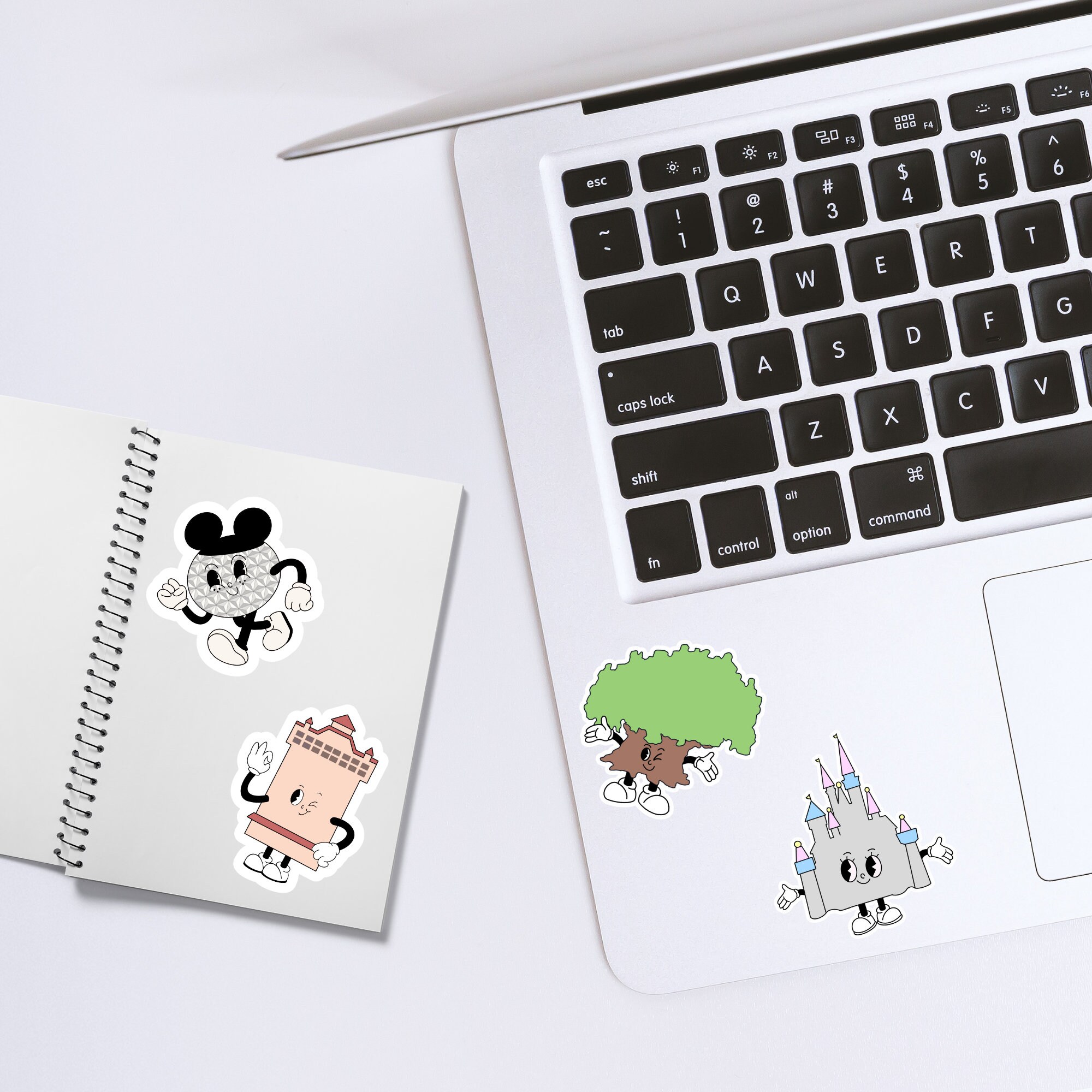 Disney Parks Icon Sticker Pack, WDW Resort Landmark Stickers,matte ...