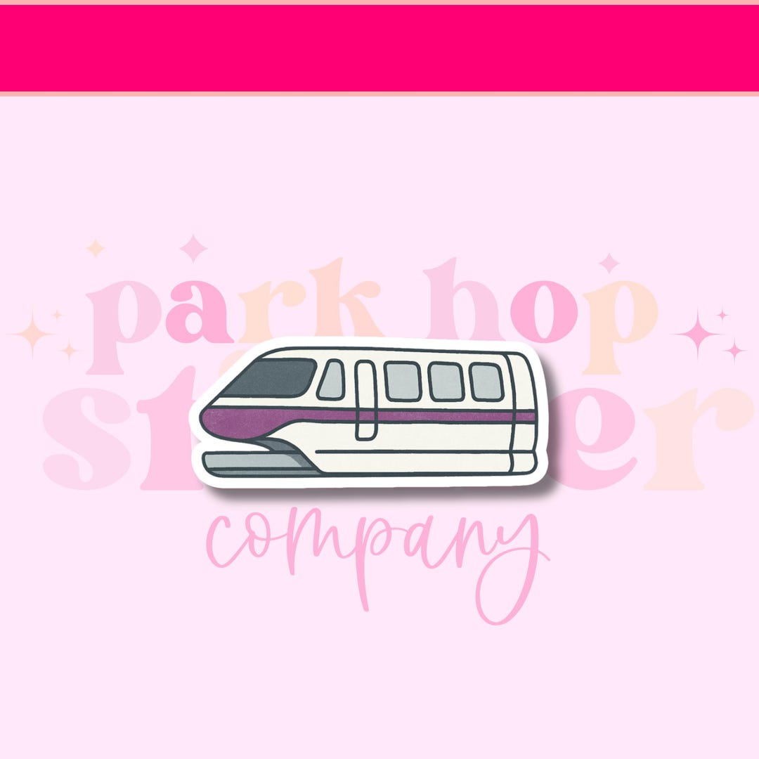 Monorail Sticker, Disney Transportation Sticker, Disney Monorail SVG ...