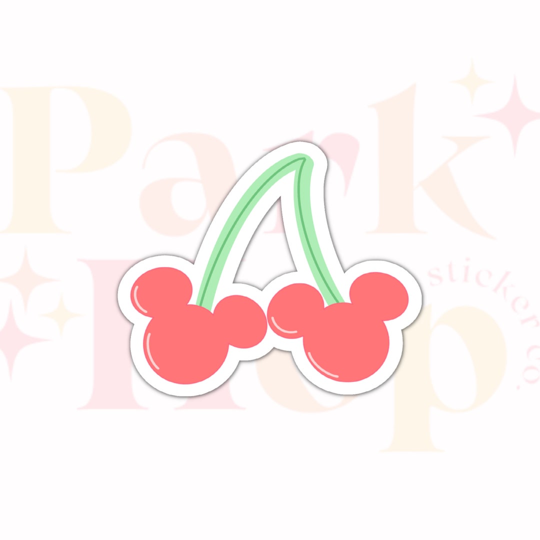 Mickey Cherries Stickermatte Weather and Water Resistant Laptop and ...