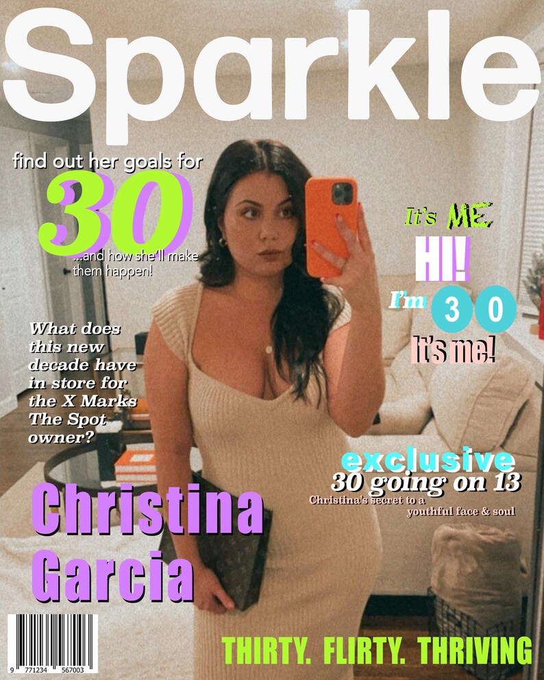 13 Going on 30 Custom Sparkle Magazine Cover - Etsy