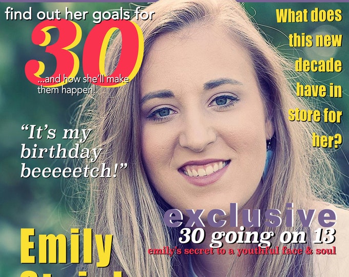 13 Going on 30 Custom Poise Magazine Cover - Etsy