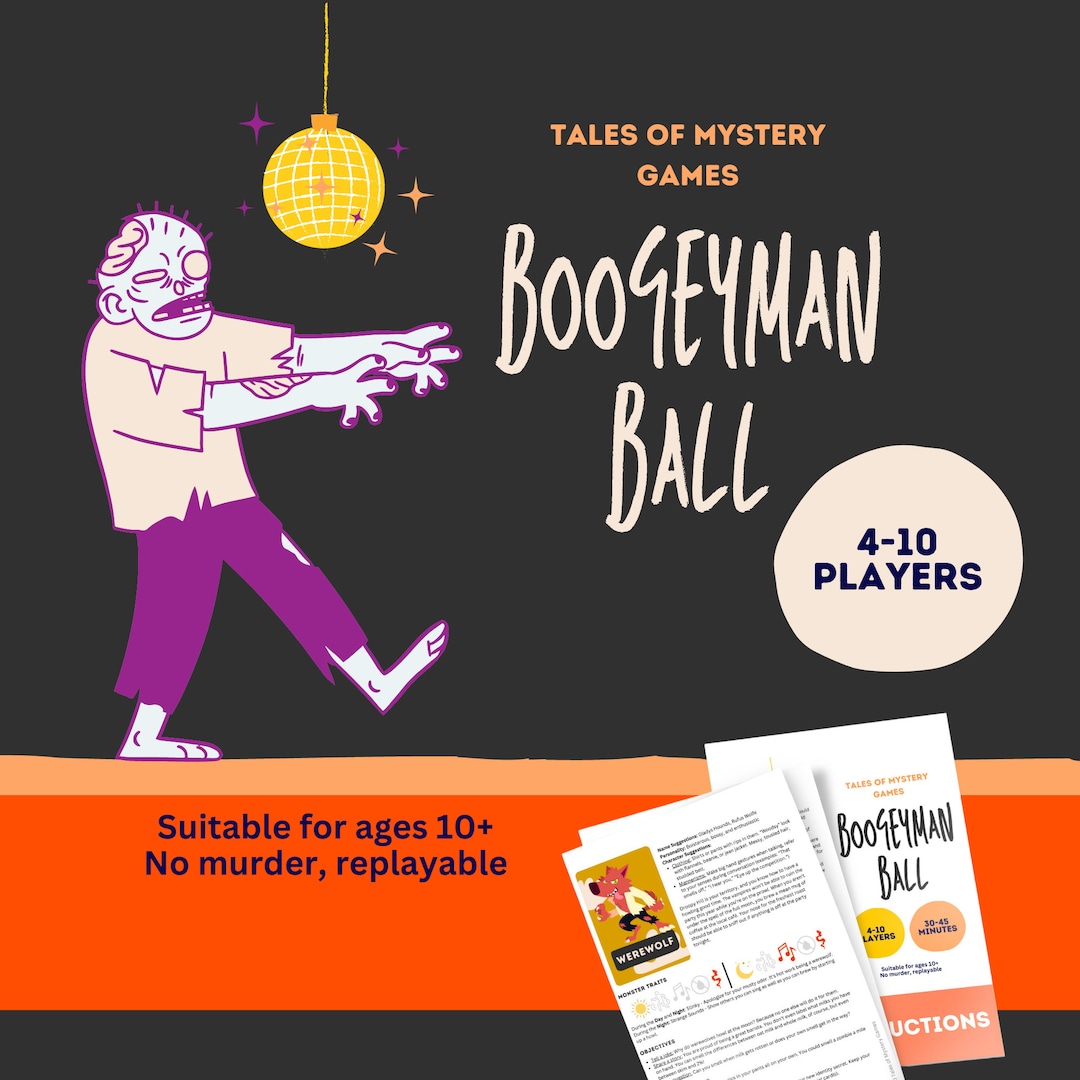 Kids Halloween Mystery Party Game "boogeyman Ball" | Clean No Murder ...
