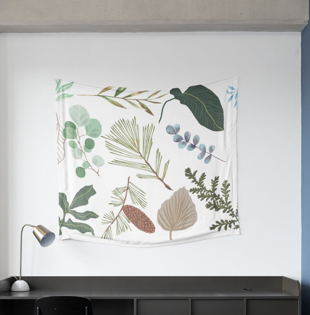Botanical Wall Art, Indoor Tapestry, Botanical Style Wall Tapestries ...