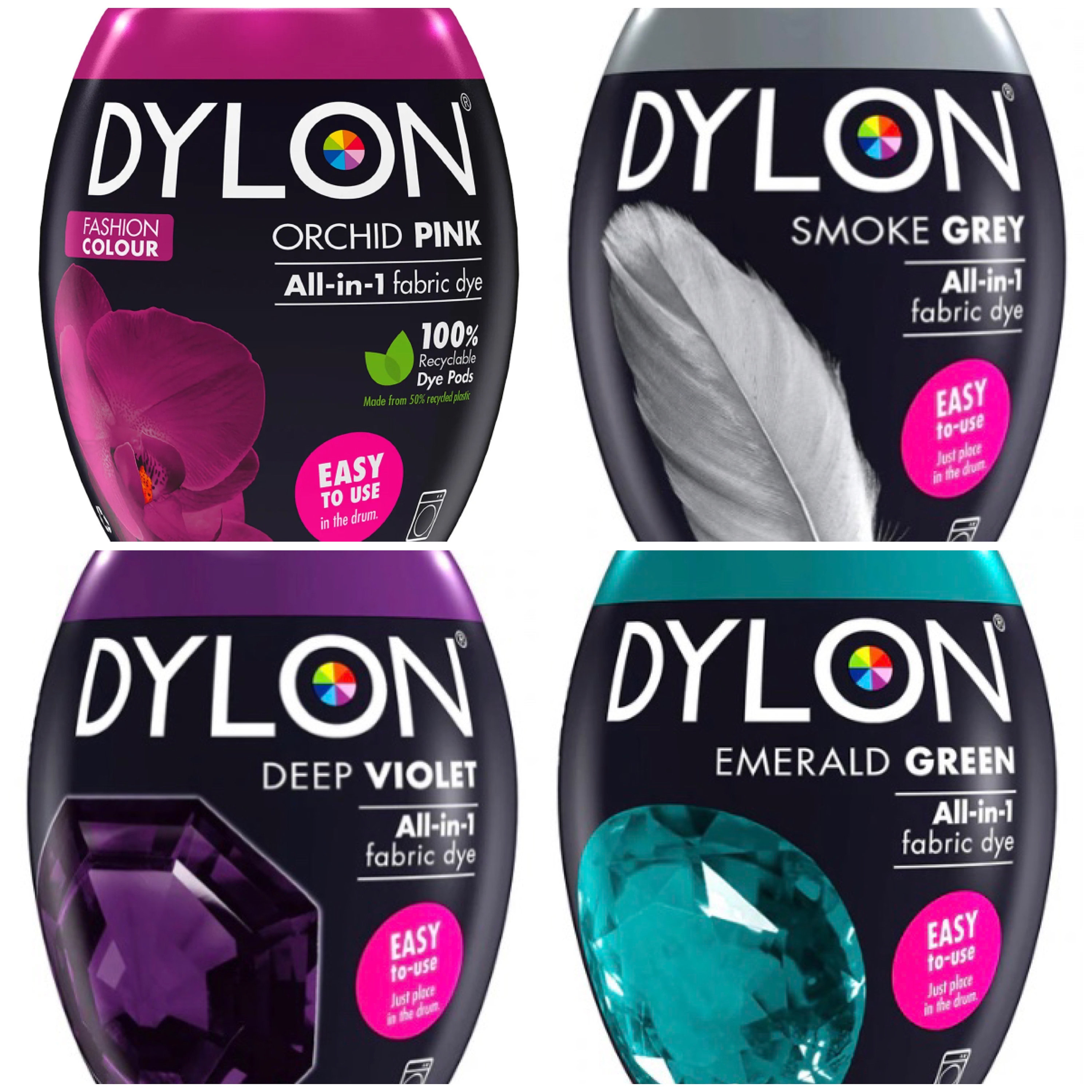 Dylon Machine Dye Pods - 350g - for Clothing/soft Furnishings/fabric - 22 Colours Dylon Fabric ...