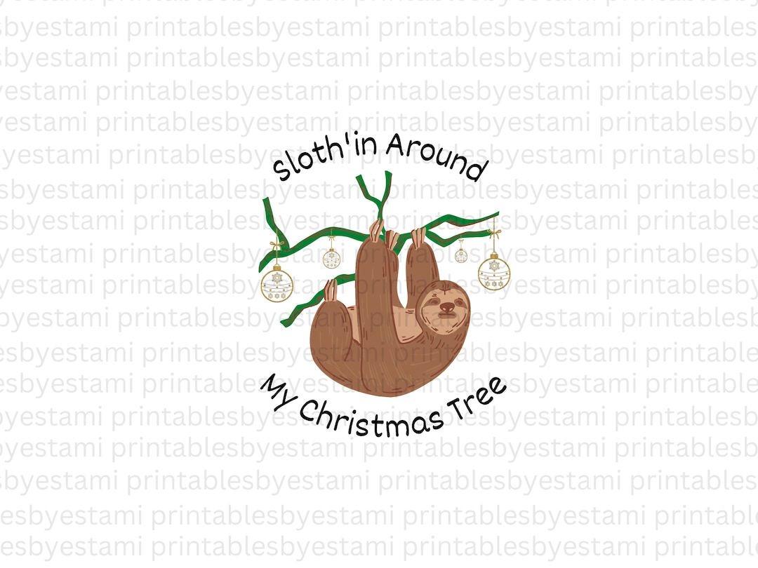 Holiday Sloth Svg, Christmas Sloth Svg, Sloth Svg, Sloth, Christmas Svg ...