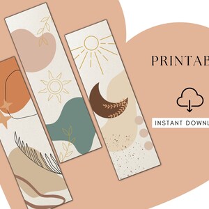 Digital Bookmark, Boho Theme Bookmark, Printable Bookmark, Baby ...