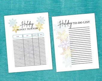 Holiday Planner Printable Travel Planner Holiday Shopping Etsy