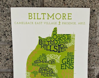 Melrose Phoenix Arizona Neighborhood Map Art Print - Etsy