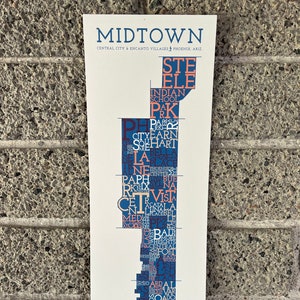 Midtown, Phoenix, Arizona Neighborhood Map Art Print - Etsy